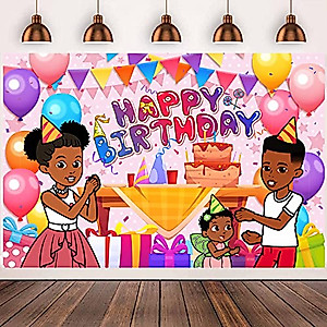 Gracies Corner Decorations Backdrop, 5x3 Ft Cartoon Gracies Happy Birthday Party Banner for 1st 2nd Birthday Music Gracies Theme Photography Background for Kids Adult Birthday Party Supplies
