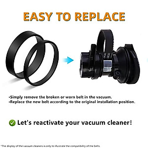 JEDELEOS Replacement Belts Compatible with Dyson DC07 DC04 DC14 DC33 Vacuum Clutch Belt Set, Replace Parts DY-902514-01 (2-Set)