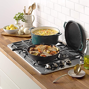 Taste of Home® 7-quart Enameled Cast Iron Dutch Oven with Grill Lid