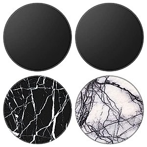 4 Pack/Expanding Phone Mount Grip Holder for Cellphone,Collapsible Stand - Black and White Marble