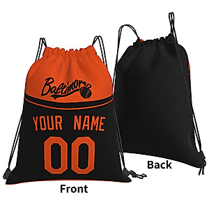 INAOO Drawstring Bags Baltimore Personalized Backpack Gifts for Men Women