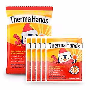 Hand Warmers (4 Packs) - Premium (Size: 3.5 inch x 4 inch, Duration: 12+ Hours, Max Temp: 163 F) Air-Activated, Convenient, Safe, Natural, Odorless, & Long Lasting Hand Warmers Disposable