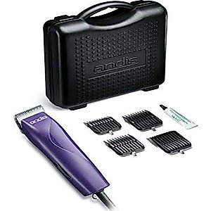Andis 21420 EasyClip Pro-Animal 7-Piece Detachable Blade Clipper Kit, Animal/Dog Grooming, Purple MBG-2