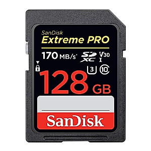 SanDisk 128GB Extreme PRO 170 MB/s UHS-I SDXC Memory Card (4-Pack) Bundle with Storage Carrying Case (5 Items)