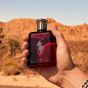 RALPH LAUREN FRAGRANCES Polo Red - Parfum - Men's Cologne - Ambery & Woody - With Absinthe, Cedarwood, and Musk - Intense Fragrance - 2.5 Fl Oz