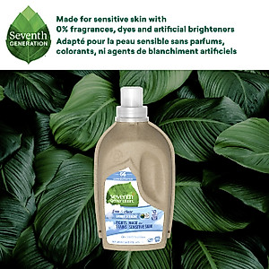 Seventh Generation Concentrated Laundry Detergent, Free and Clear Unscented, 66 loads, 50 Fl Oz (Packaging May Vary)