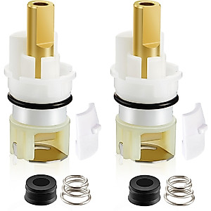 Honoson RP25513 Faucet Stem Assembly Replacement Kit for Two Handle Faucet Repair Kit with RP4993 Seat and Spring for Bathroom Kitchen Lavatory, 2 Pack(2 Pieces)