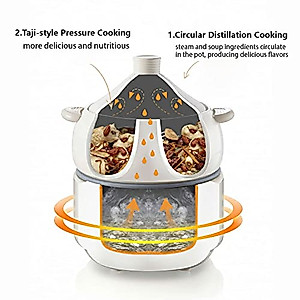 Bear Multi-function Electric Steam Cooker, Yunnan Steam Chicken Soup Steamer Ceramics, DQG-A30C1 New Natural Ceramics Cooking Method, 3L