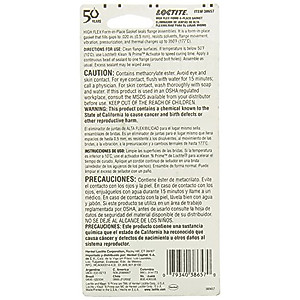 Loctite Flange Sealant, High Flex Gasket Maker: Silicone, Anaerobic, Flexible Form-in-Place, High-Temperature, Solvent-Resistant, O.E.M Specified 50 ml Tube (PN: 555354)