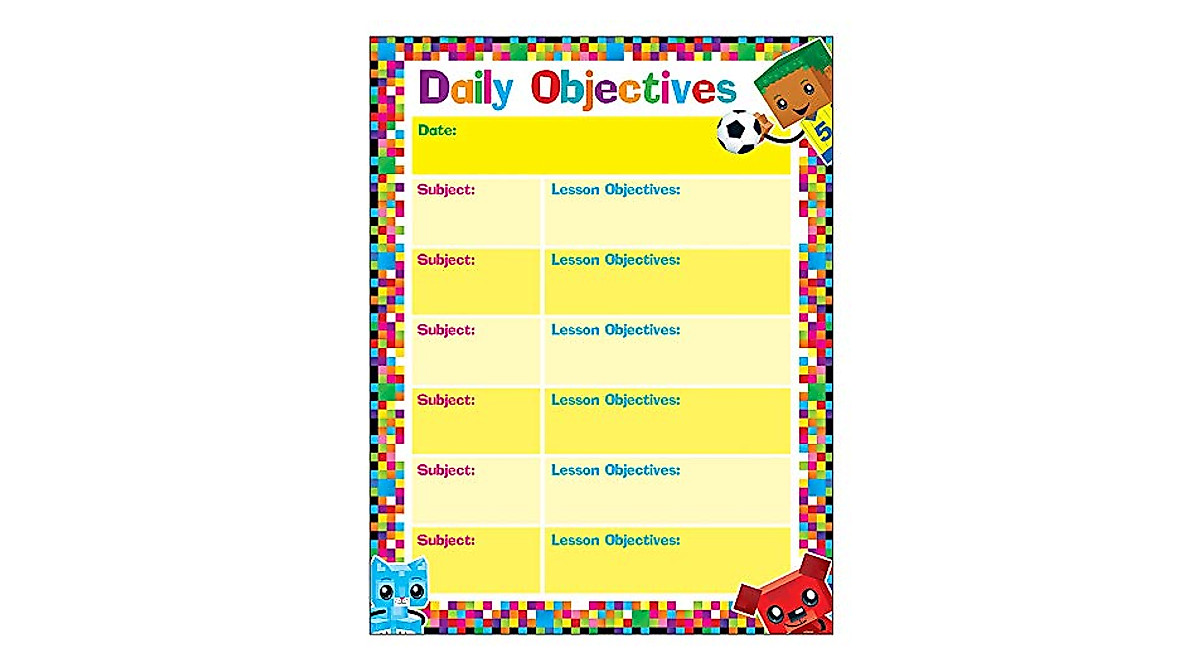 Daily Objectives BlockStars!® Learning Chart - Trend Enterprises