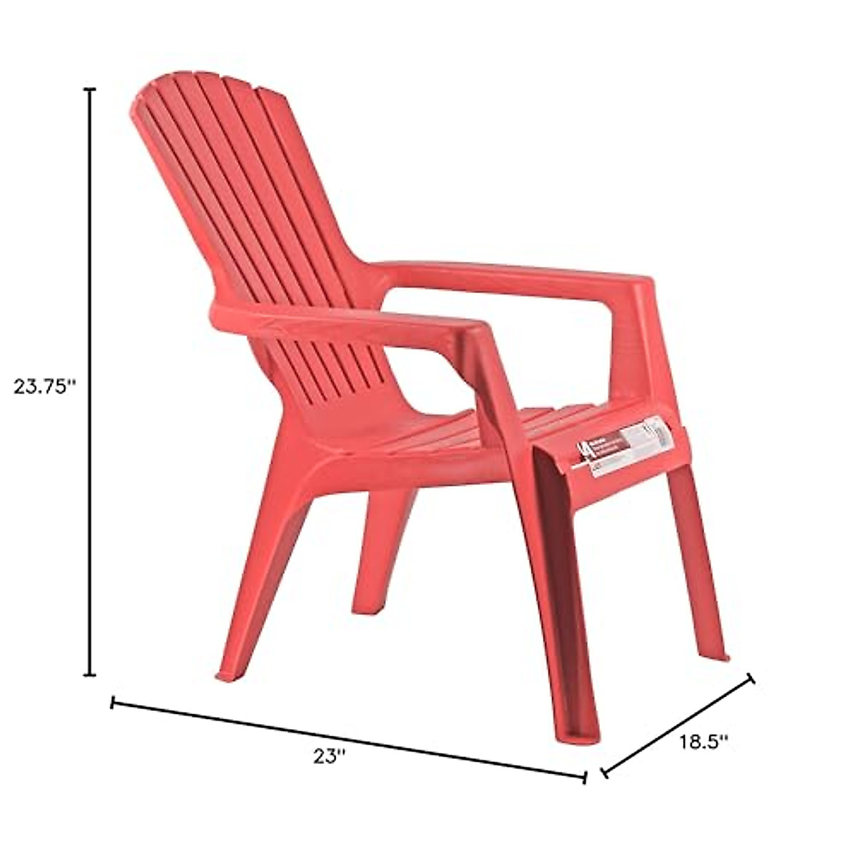 Adams Kids Red Polypropylene Adirondack Chair
