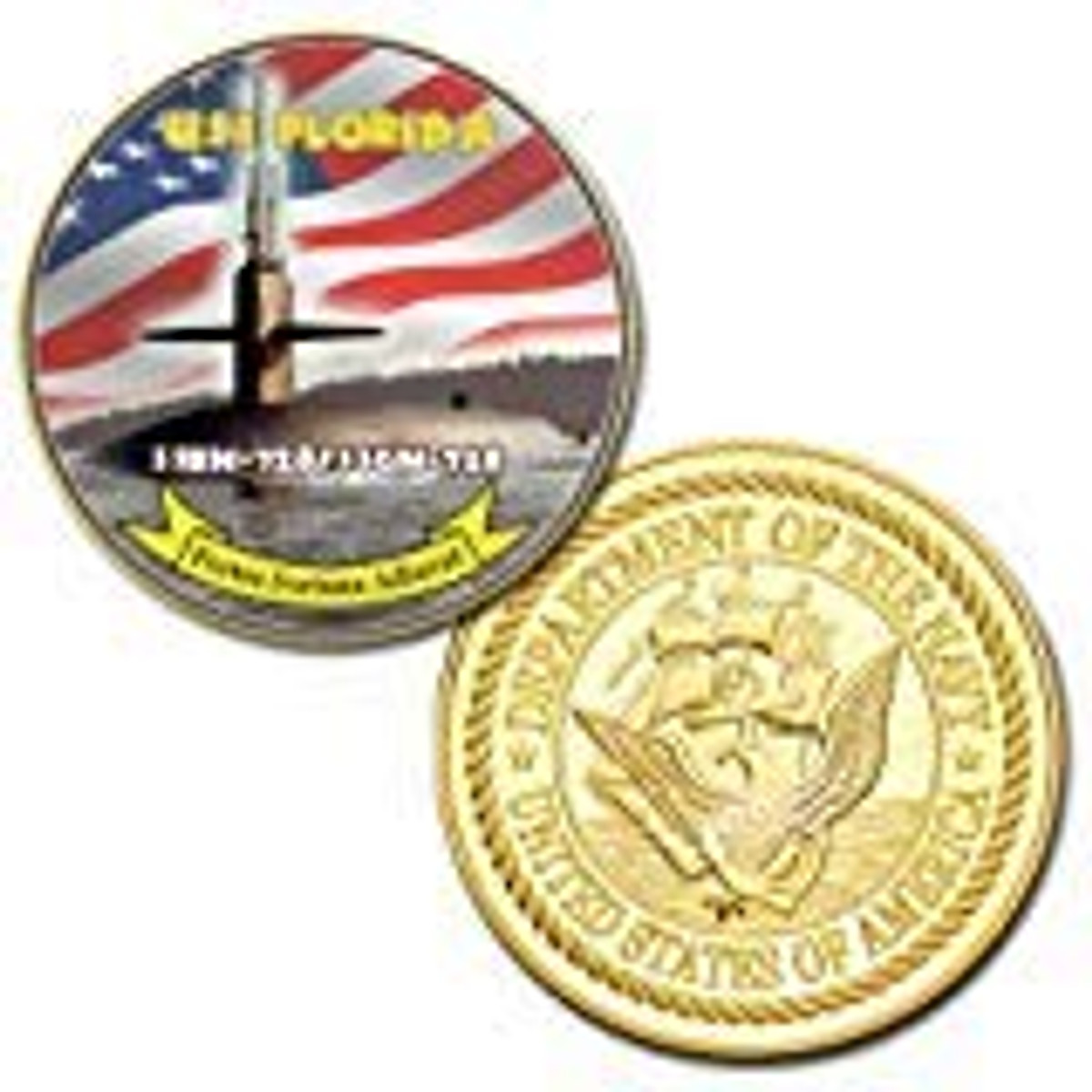 U.S Navy USS FLORIDA SSBN-728 GP printed Challenge coin