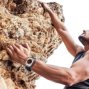 Pelican Protector Case for Apple Watch Ultra 2 / Ultra w/ Built-In Screen Protector [49mm] - Clear 9H Tempered Glass & Transparent Bumper Case Cover For iWatch/Apple Watch - Rugged