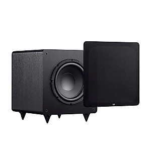 Monoprice SW-10 150 Watt RMS (300 Watt Peak) Powered Subwoofer 10in, Ported Design, Variable Phase Control, Variable Low Pass Filter, for Home Theater