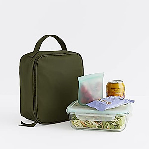 Vera Bradley Women's Cotton Lunch Bunch Lunch Bag, Orange Bell Pepper - Recycled Cotton, One Size