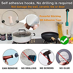 Yukrilt Black Adhesive Hooks - 8 Pack 15lb(Max) Sticky Wall Hooks for Hanging, Waterproof Rustproof Removable Stainless Steel Towel Hooks, Bathroom Kitchen Shower Heavy Duty Self Adhesive Hooks