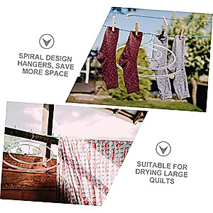 FONDOTIN 2pcs Coat Hanger Folding Storage Shelves Indoor+Rug Stainless Steel Hooks Hanging Blanket Rack Clothes Drying Rack Bath Towel Drying Rack Laundry Drying Hanger Dishes Clothing Coat