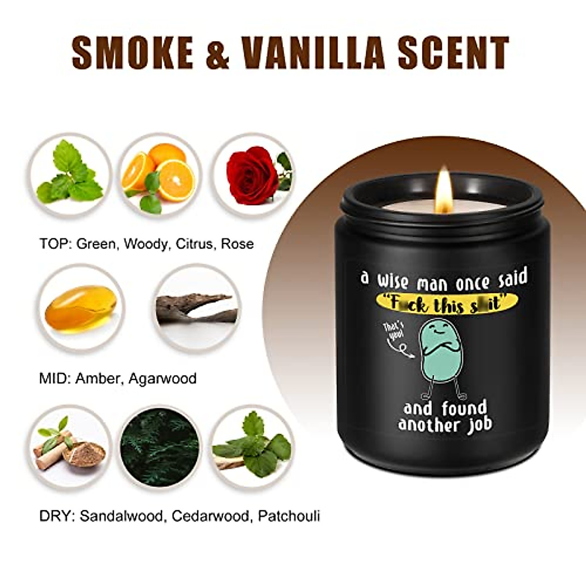 GSPY Candles - New Job Gifts for Men, Coworker Leaving Gifts for Men - New Job Gifts, Congratulations Gifts for Men - Funny Going Away Gift, Goodbye Gifts, Farewell Gifts for Coworker, Friend