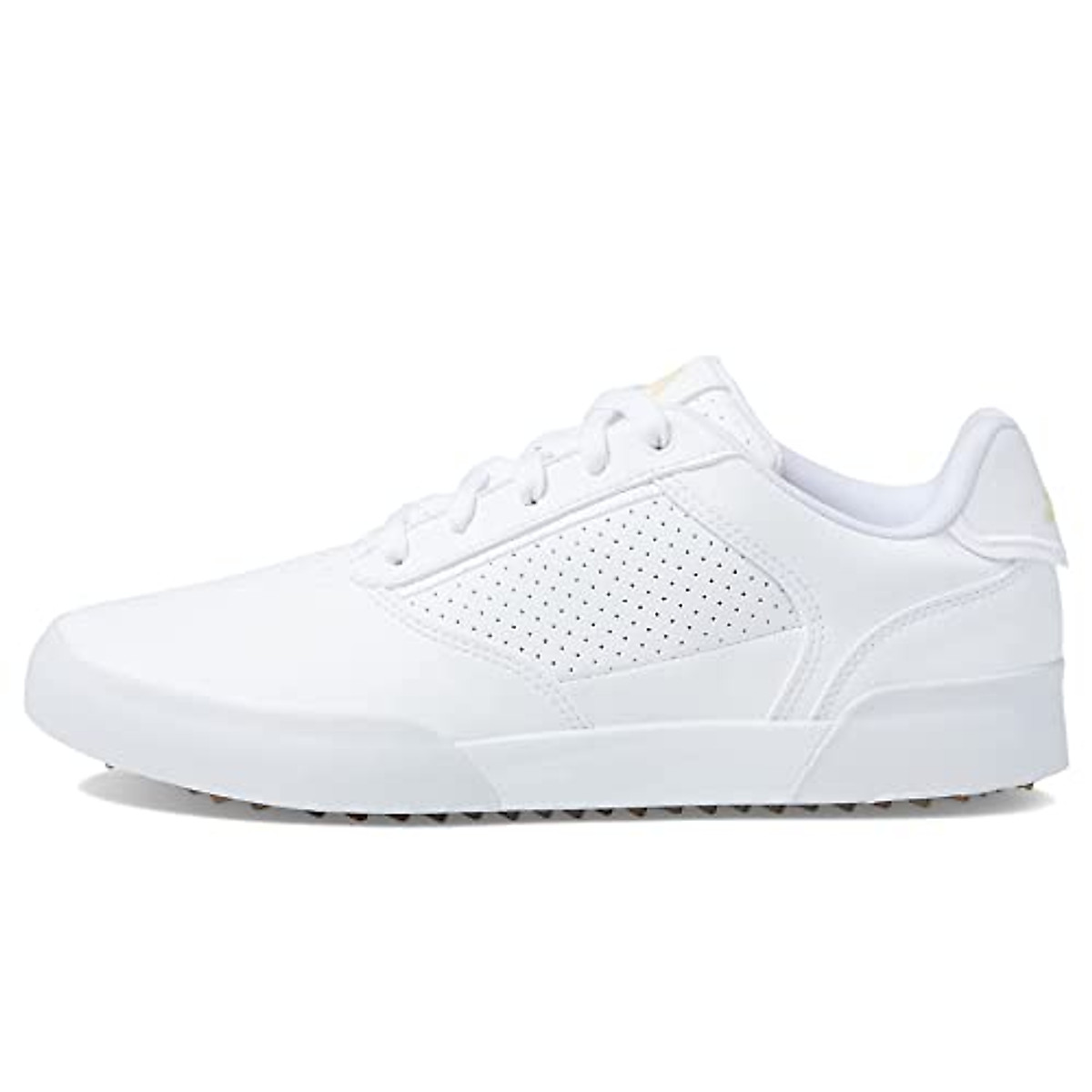 adidas Womens Retrocross Golf Shoe, FTWR White/Sand strata/Gum 3, 7.5