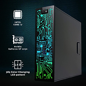 Gaming Desktop PC, Core i7 6th Gen, TechMagnet Zeus, GT 1030 Graphic, 16GB RAM, 1TB SSD | 2TB HDD, New Dual MTG 24 inch Monitor, RGB Keyboard Mouse, Speaker, Webcam, WiFi, Win 10 Pro (Renewed)