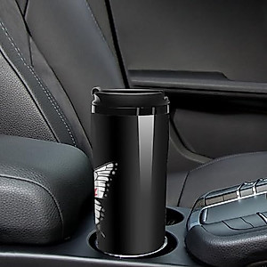 Canada Flag Butterfly Travel Coffee Mug Reusable Coffee Cup Tumbler with Lid for Outdoor 350ml