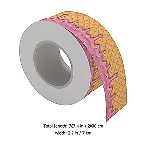 65.6Ft Bulletin Board Borders Ice Cream Border Stickers Classroom Border Trim for Bulletin Board, Blackboard, White Board Decoration Classroom Offices Supplies