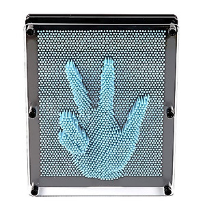 E-FirstFeeling 3D Pin Art Toy Extra Large 10" X 8" Pin Art Board Pin Impression Sculpture Toy for Kids Adults Hand Mold Board Toy - Light Blue