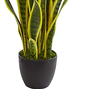 Nearly Natural 26 in. Sansevieria Artificial Silk Plants, Green