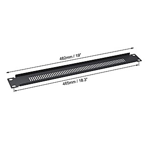uxcell 1U Blank Rack Mount Panel Spacer 2pcs with Venting for 19-Inch Server Network Rack Enclosure or Cabinet