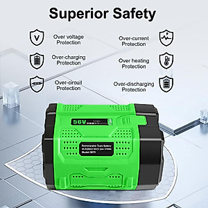 TeenPower 7.5Ah High Capacity 56v Battery Replacement for EGO 56V Battery Green