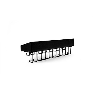 J JACKCUBE DESIGN Jewelry Organizer Necklace Holder with 23 Hooks, Wall Mounted Necklaces Bracelet Earrings Ring Holder Hanger with Shelf (Black, 14.37 x 2.95 x 3.86 inches) - MK208A