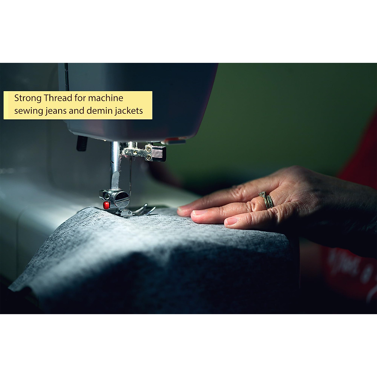 UV Resistant - Heavy Duty Outdoor Thread for Hand or Machine Sewing - Simthread 100% Polyester Bonded Thread Tex 69 (12wt) - 1500 Yards NP-Black