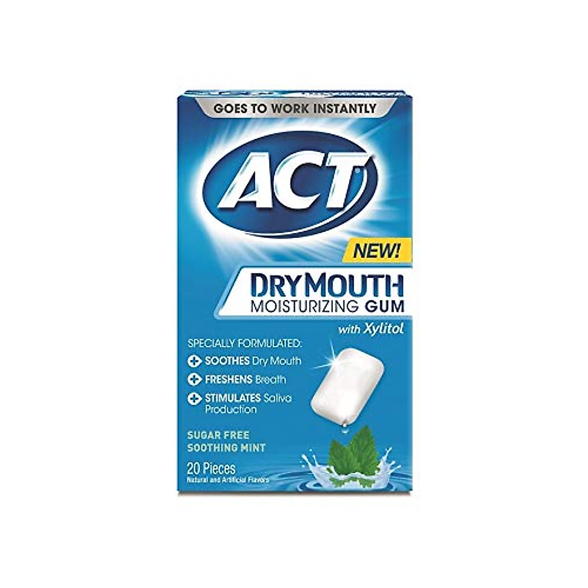 ACT Dry Mouth Gum, Variety Pack, 40 Count