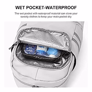 Gym Backpack for Women with Shoes Compartment & Wet Pocket, Large Women Travel Backpack Water Resistant, Sports Swimming Backpack Gym Bag