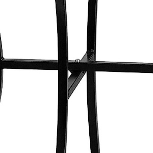 Flash Furniture Oia Commercial Grade 28" Square Black Indoor-Outdoor Steel Patio Table