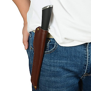 XYJ 8 inch Filleting Knife Sleeves Leather Knife Sheath for Boning Knife Edge Guards Chef Carving Knife Case Blade Protectors with Belt Loop to Carry Out