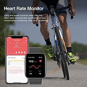 HYSTORM Smart Watches for Men Women, 1.81" Smart Watch with Bluetooth Call, Fitness Tracker Watch IP68 Waterproof Multiple Sports Modes Smartwatch for Android Phones iPhone