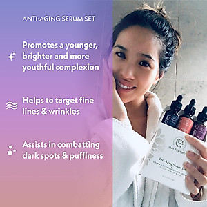 Eve Hansen Facial Serum Set | Vitamin C Serum, Hyaluronic Acid Serum, Retinol Serum | Hydrating and Anti-Aging Serum Set | 3x1 oz