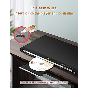 Arsvita Laser Lens Cleaner Disc Cleaning Set for CD/VCD/DVD Player, Safe and Effective, ARCD-02