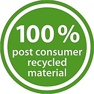 Tarifold Jalema® Re-Solution™ Commercial Wastepaper Trash Can for Office or Home, 4.75 Gallon/19 Quart Capacity, Black, 100% Recycled Plastic, 10/bx.