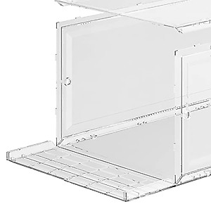 REETEC Shoe Box, 3 Pack Shoe Organizer for Closet,Shoe Rack for Closet,Shoe Display Case, Shoe Storage,Shoe Boxes Clear Plastic Stackable(Transparent)