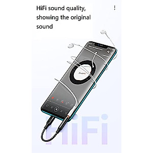 navor USB C to 3.5mm Headphone Jack Adapter Cable, Type C to Aux Audio Dongle Converter Adapter Compatible with Samsung Galaxy S22 S21 S20, Google Pixel 5, iPad Pro and More