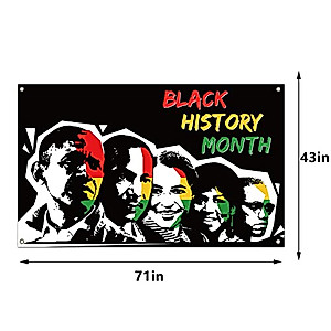 Black History Month Backdrop Black History Month Banner Black History Month Poster Pan African American Decoration and Supplies for Home