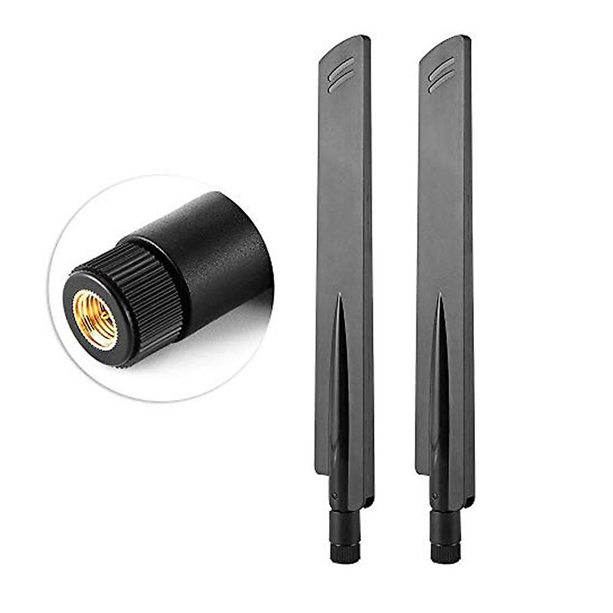 Eightwood 2.4GHz 5GHz WiFi Antenna Dual Band SMA Male Antenna (2-Pack) for Car Trailer Backup Cameras Wireless Security Cameras