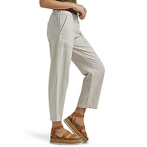 Lee Women's Ultra Lux Mid-Rise Pull-On Crop Capri Pant, Foggy, 16