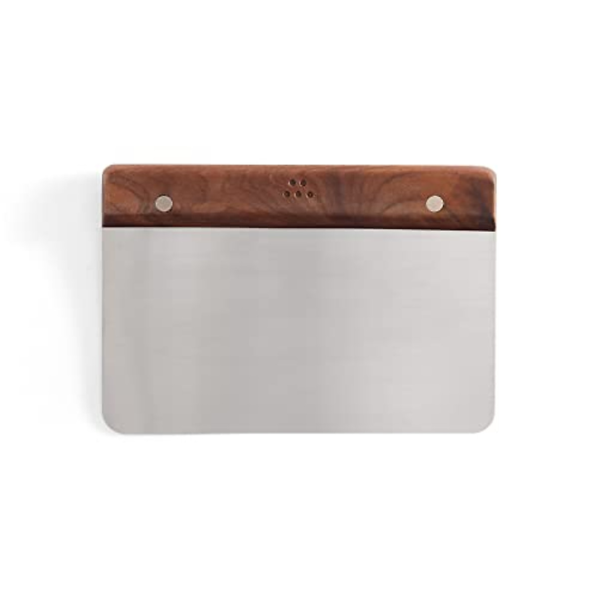 Misen Bench Scraper for Baking & Cooking - Food Scraper Tool - Stainless Steel Scraper Tool for Kitchen Use, Walnut