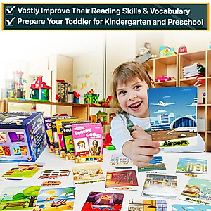 Flash Cards for Toddlers 2-4 Years – Jumbo Learning Box Set with Real Pictures - Alphabet Number Emotions Animal Sight Words Color Shapes – Toddler Flash Cards for Kindergarten Preschool 1st 2nd Grade