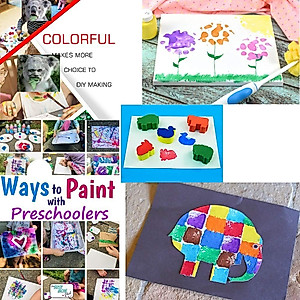 Fycooler Kids' Art Paintbrushes-Kids Paint Brushes Sponge Kits Painting Tool Kit 40Pcs Paint Supplies Painting Brushes Drawing Tools Kits,Children Early DIY Learning Paint Sets for Kids Toddlers