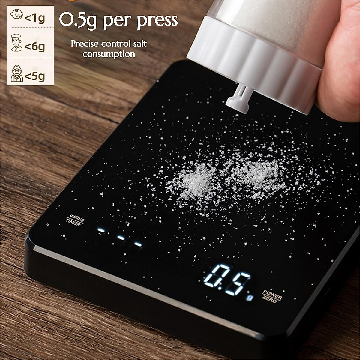 KINTEGOOD Upgrade Salt and Pepper Shakers, Salt Shaker Spice Shaker Seasoning Shaker, Salt Container Salt Dispenser Salt Shakers for Kitchen, Salt and Pepper Shakers Set (1*Green)