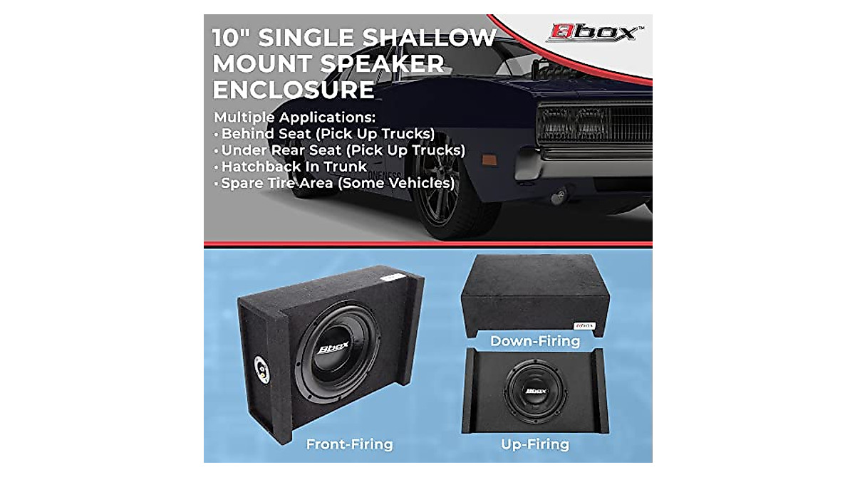 Atrend Bbox 10" Shallow Mount Downfire Subwoofer Enclosure